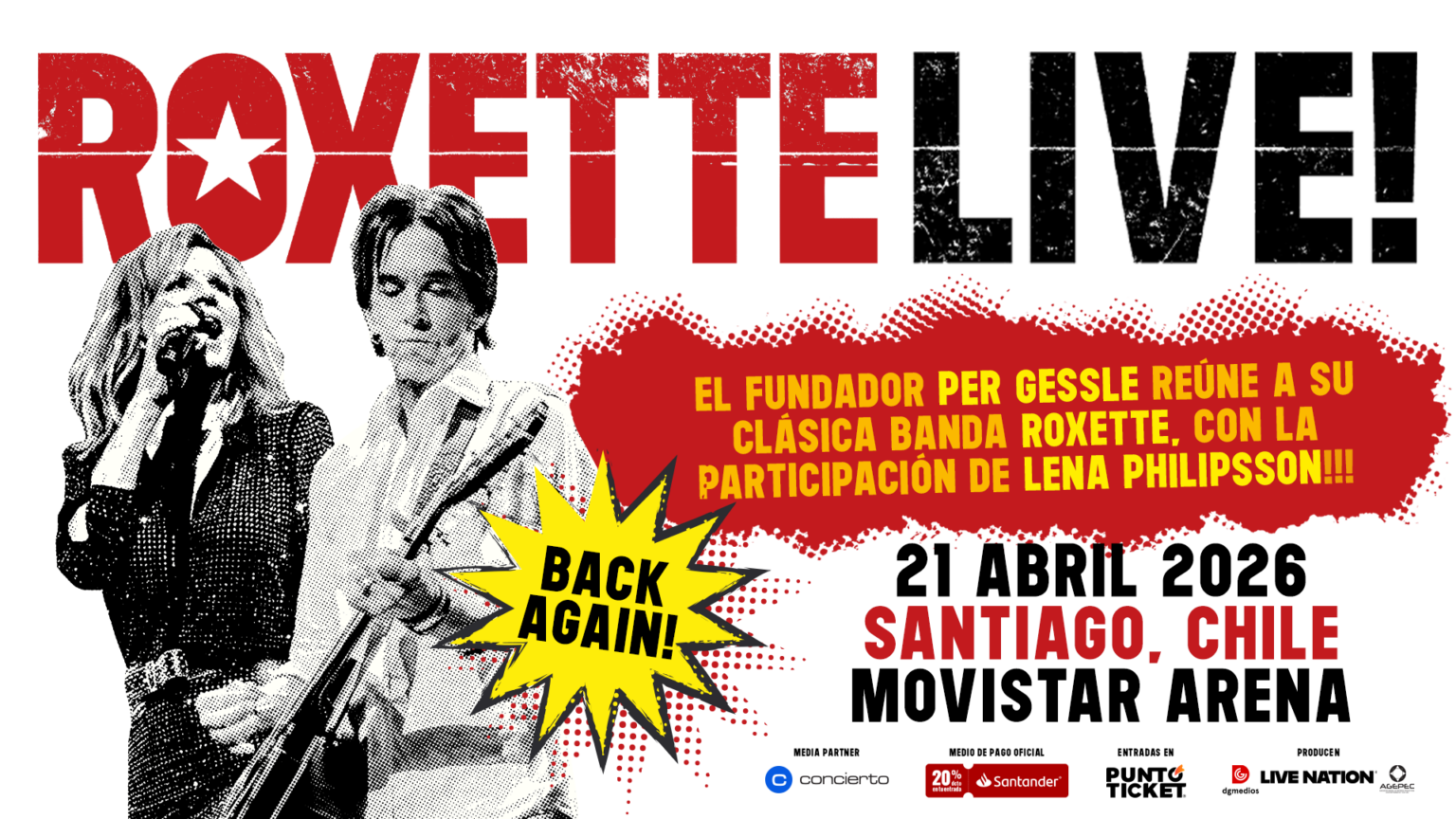 Roxette celebra sus 40 años con show en el Movistar Arena - La Metro FM